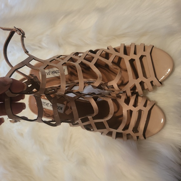 Steve Madden | Shoes | Steve Madden Womens Heels Size 85 Nude Patent ...